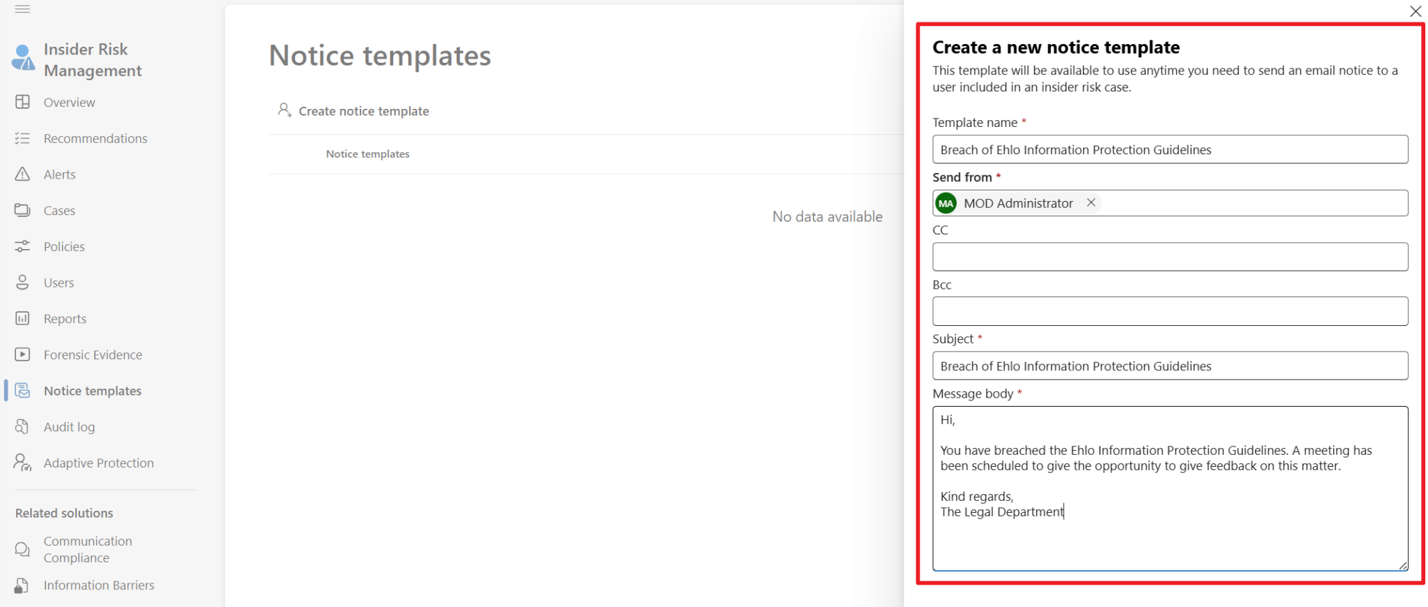 Microsoft Purview 101: Howto setup Insider Risk Management (IRM ...