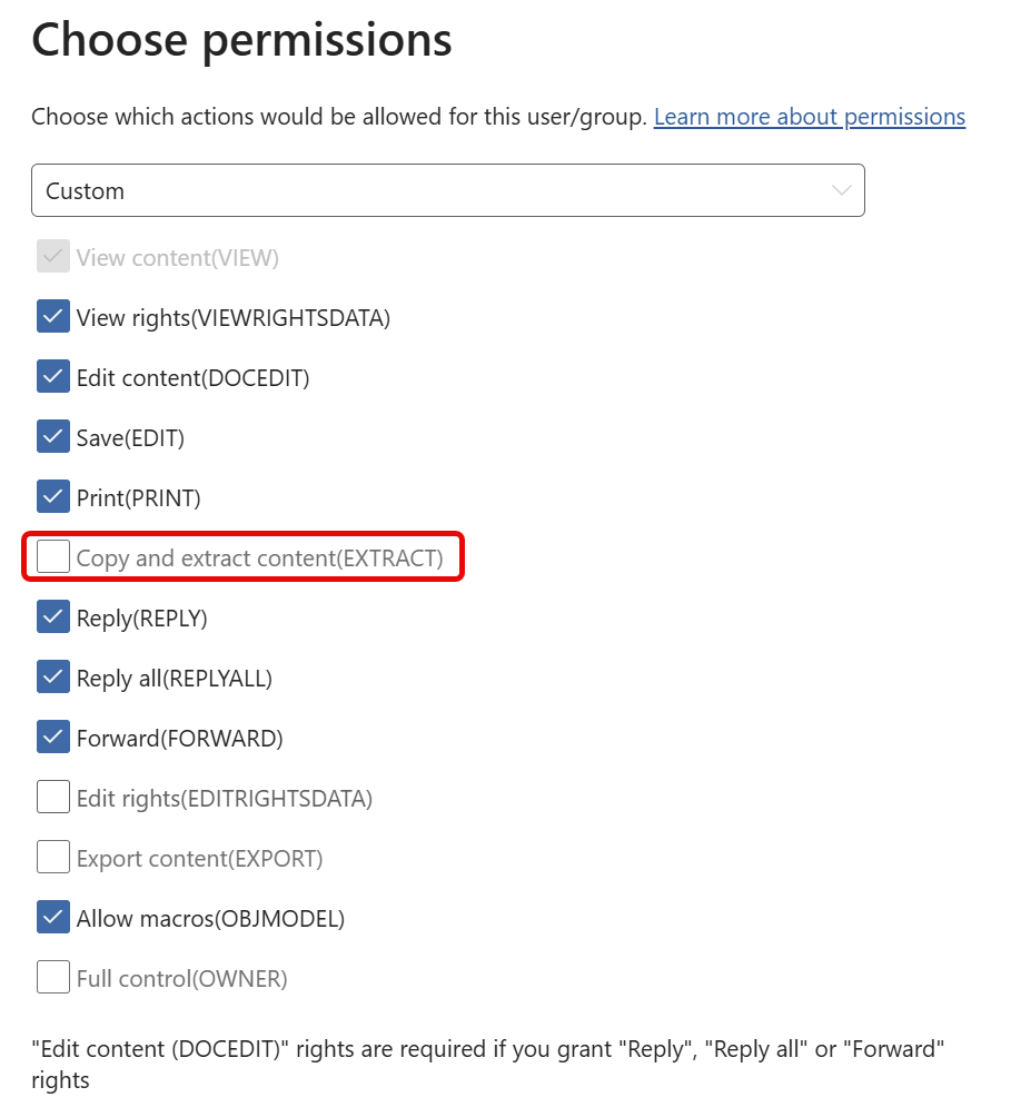 The M365 Copilot DLP policy and removal of the EXTRACT permission: the ...